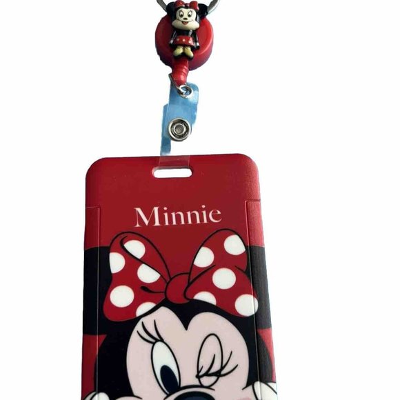 Minnie Mouse | Accessories | Minnie Mouse Lanyard Id Badge Reels ...